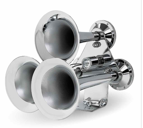 TRUX-THORN-1 : Compact Extra Loud 3 Bell Chrome Train Horn – All ...